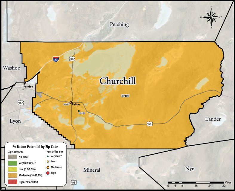 Churchill Radon Map Extension University Of Nevada Reno